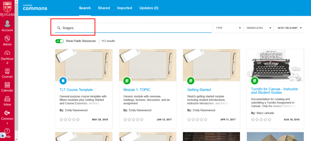 Canvas Commons - Importing from Canvas Commons as an Instructor - Canvas