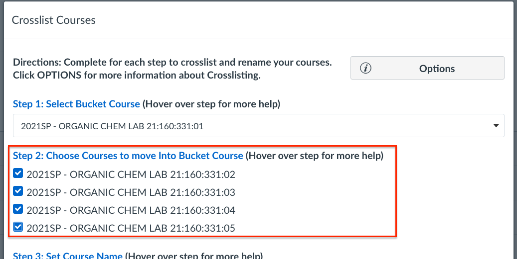 Rutgers Crosslist Courses Tool - Canvas